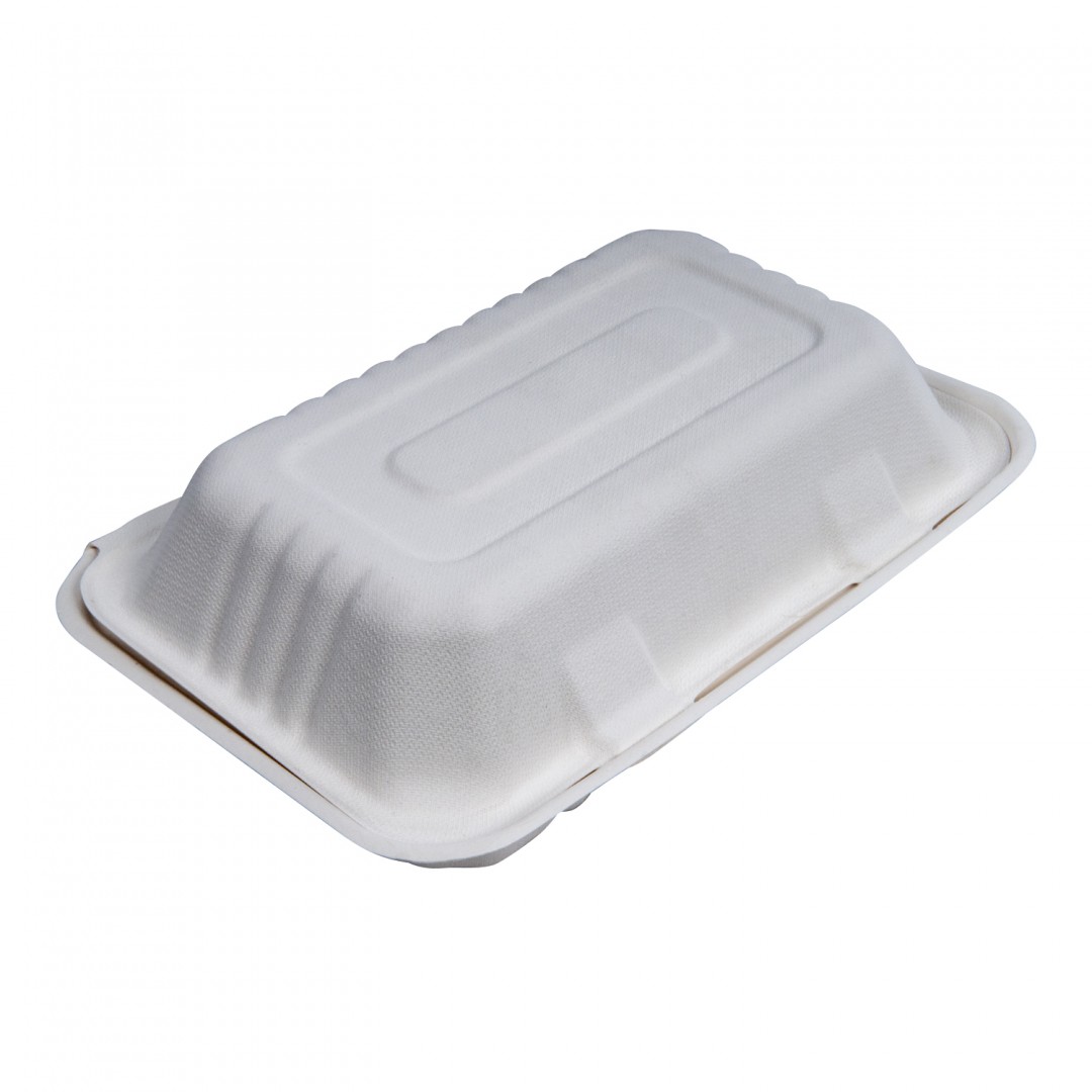 9x6x3 Bagasse Rectangle Clam