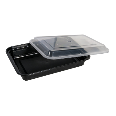 MikeWave - 28oz Microwaveable Containers Brown Rectangular
